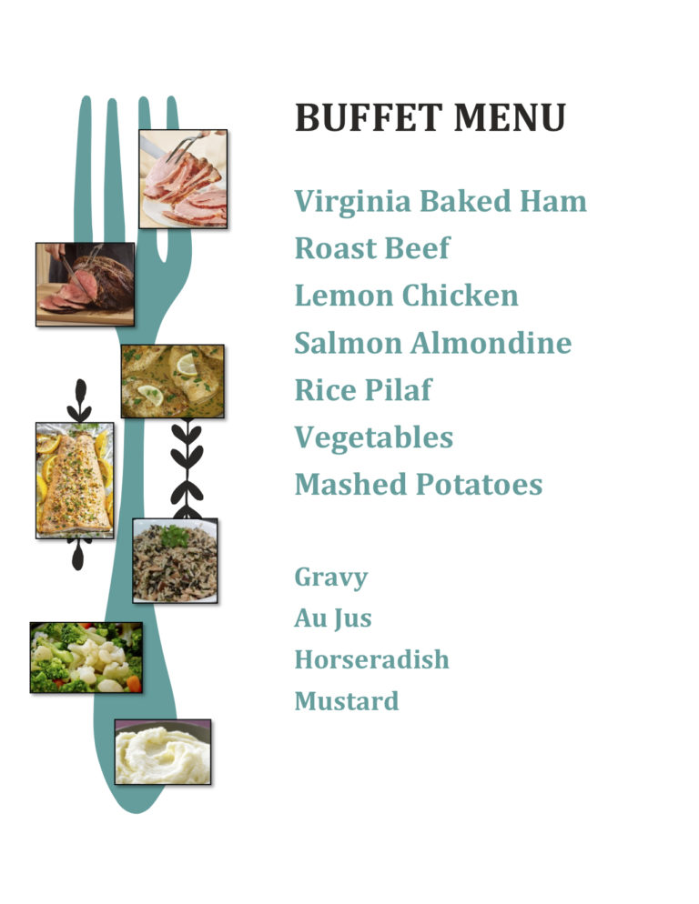 aphasia friendly BUFFET Menu | Voices of Hope for Aphasia