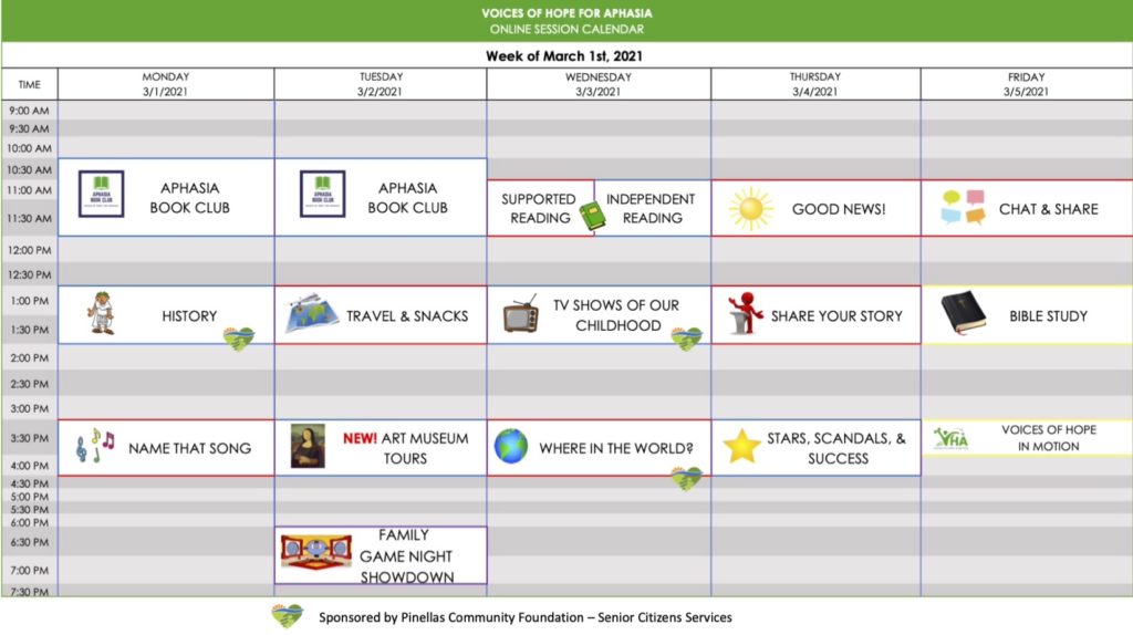 VOH Calendar March 1 | Voices of Hope for Aphasia