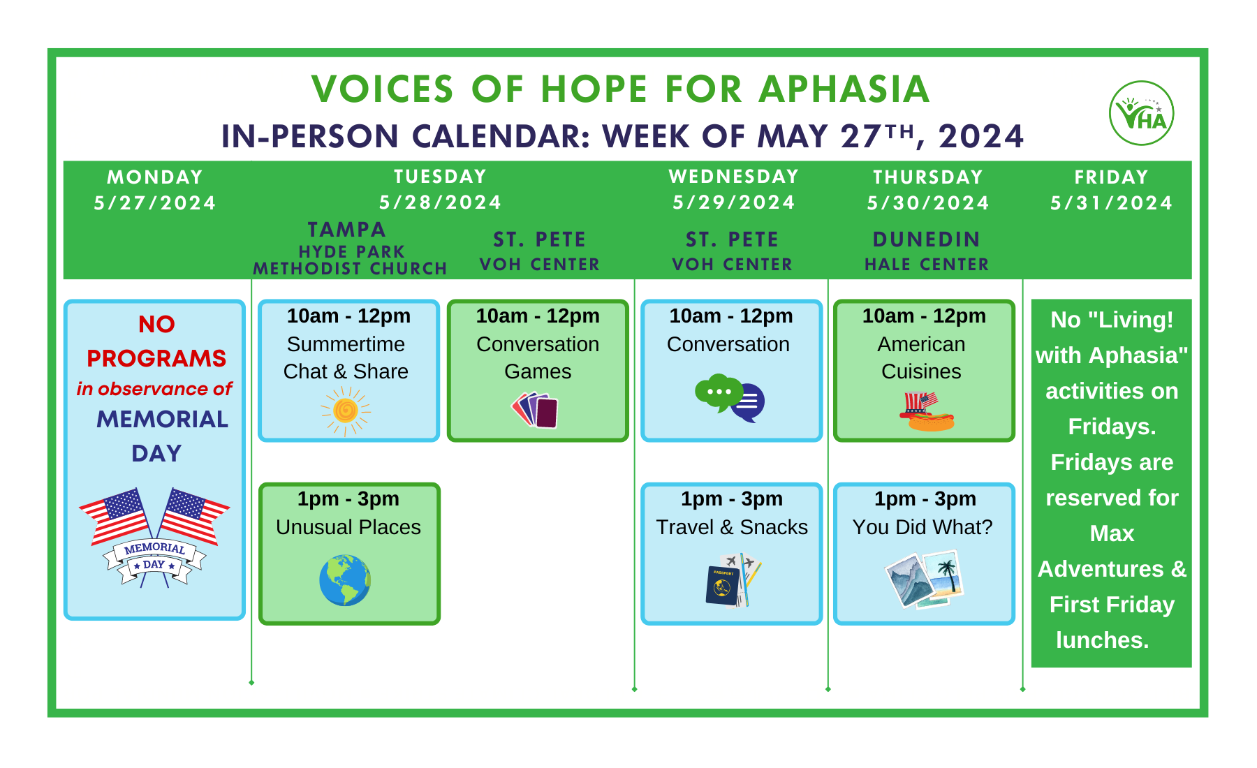 Calendar & Events | Voices of Hope for Aphasia